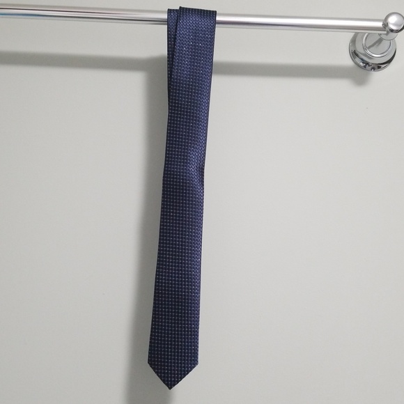 Accessories | Mens Deep Navy Blue Patterned Tie | Poshmark